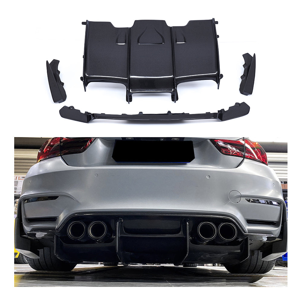 OEM Carbon Fiber Rear Bumper Lip Diffuser Splitter for BMW M4 F82 PSM ...